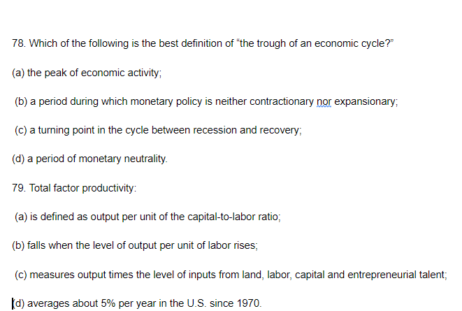 Solved 78. Which of the following is the best definition of | Chegg.com