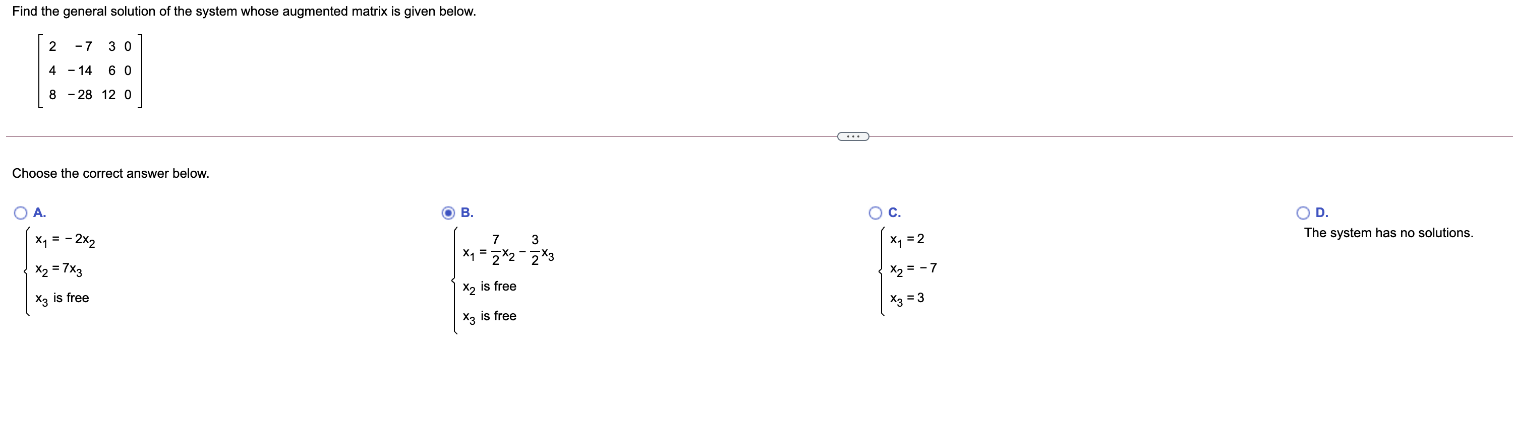 Solved Find the general solution of the system whose | Chegg.com
