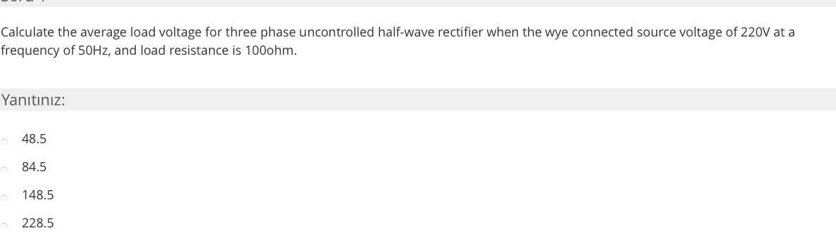 Solved Calculate the average load voltage for three phase | Chegg.com