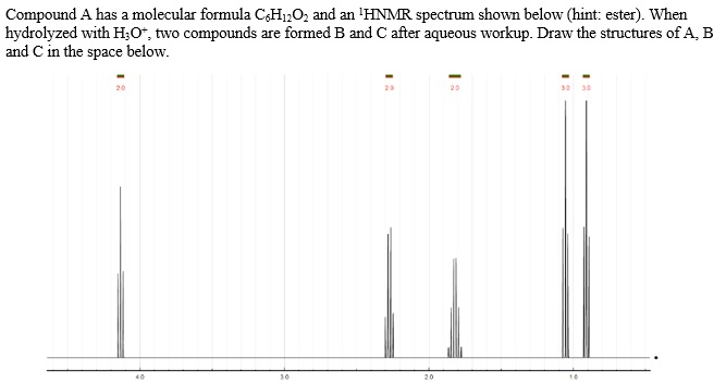 Solved Compound A has a molecular formula C6H12O2 and an - | Chegg.com