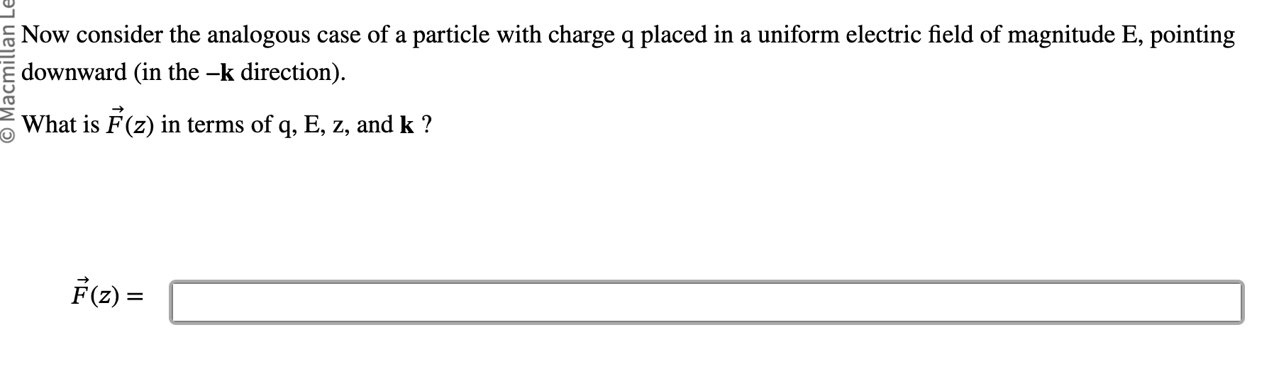 Solved Now consider the analogous case of a particle with | Chegg.com