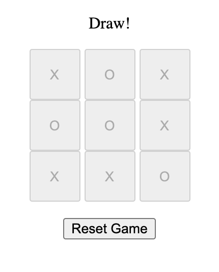 Solved Create A Tictactoe Game Using Html And Javascript 