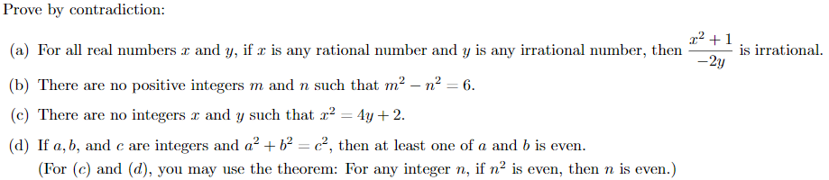 Solved Prove by contradiction: (a) For all real numbers x | Chegg.com