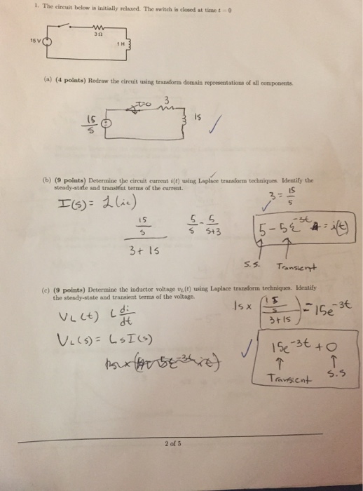 Solved The circuit below is initially relaxed The switch is | Chegg.com