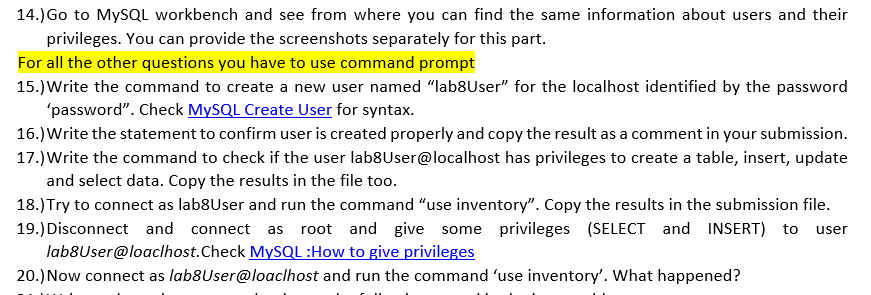 Solved 14.)Go to MySQL workbench and see from where you can | Chegg.com