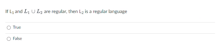 Solved If L1 and Li U L2 are regular, then L2 is a regular | Chegg.com