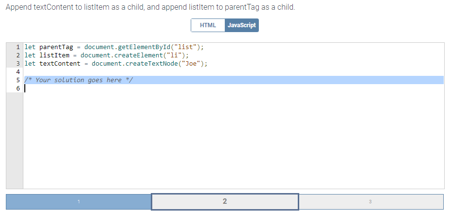Solved Append textContent to listltem as a child, and append | Chegg.com Solved Append textContent to listltem as a child, and append | Chegg.com