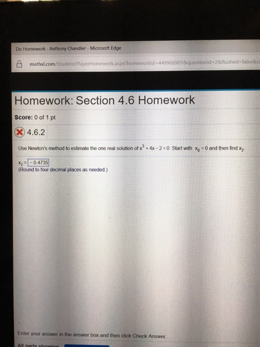 Solved Do Homework-Anthony Chandler- Microsoft Edge 凸 math | Chegg.com