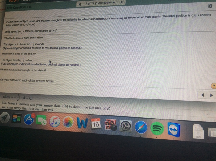 Solved Find the time of flight, range, and maximum height of | Chegg.com