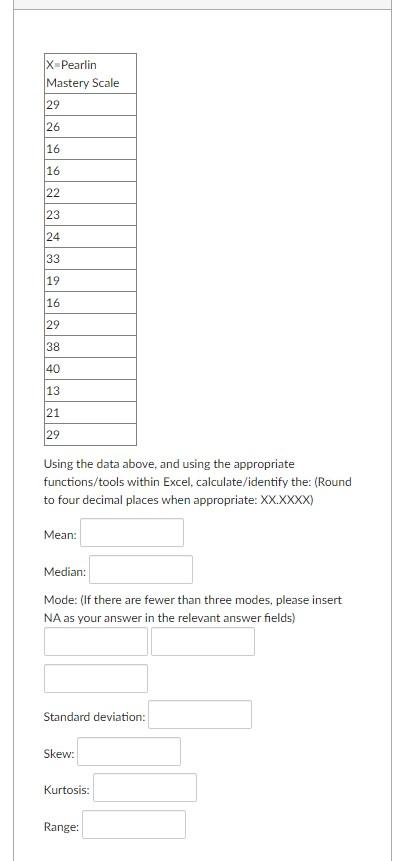 Solved Proform ALL calculations in EXCEL. Use appropriate | Chegg.com
