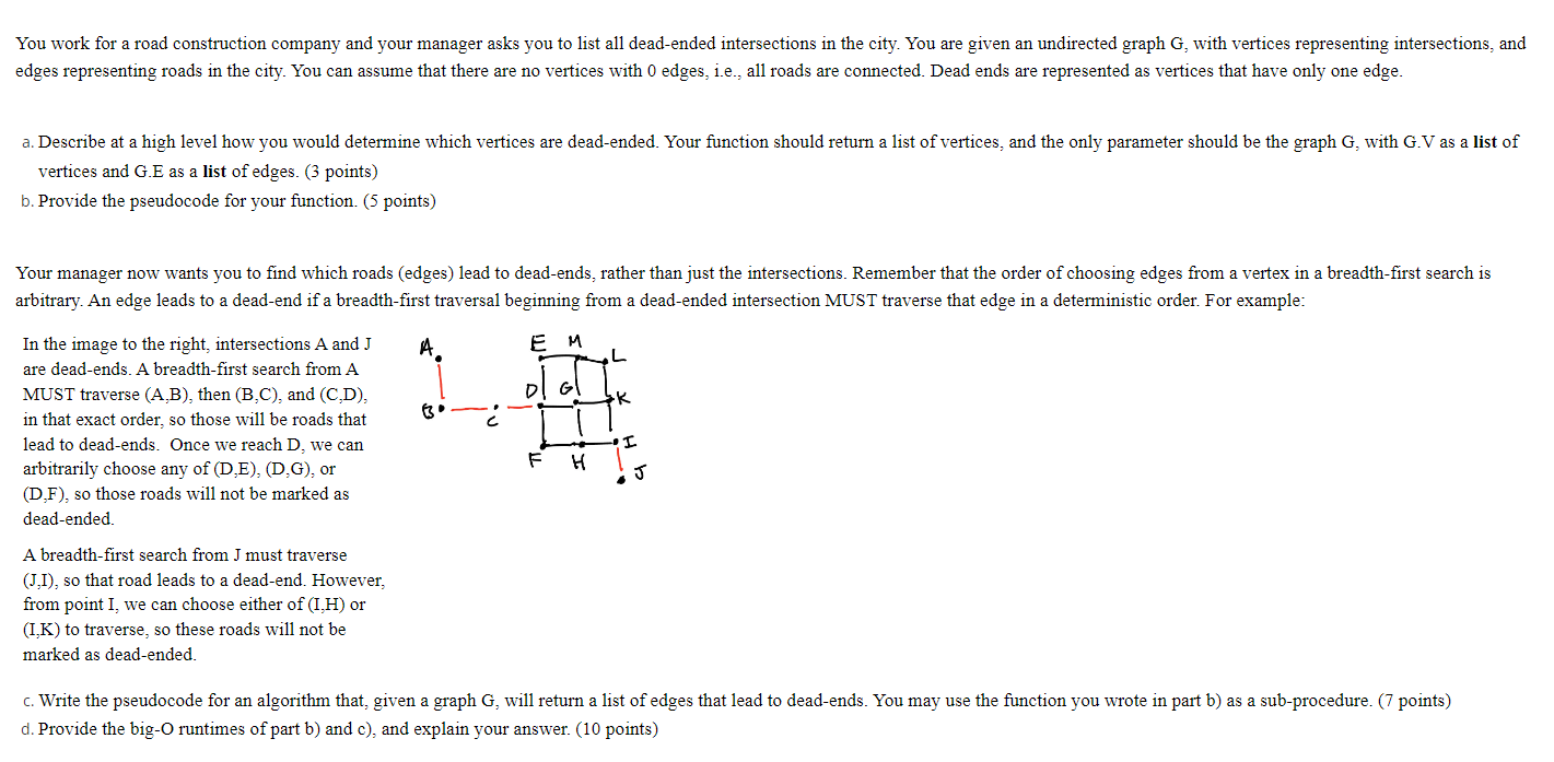 Solved vertices and G.E as a list of edges. (3 points) b. | Chegg.com