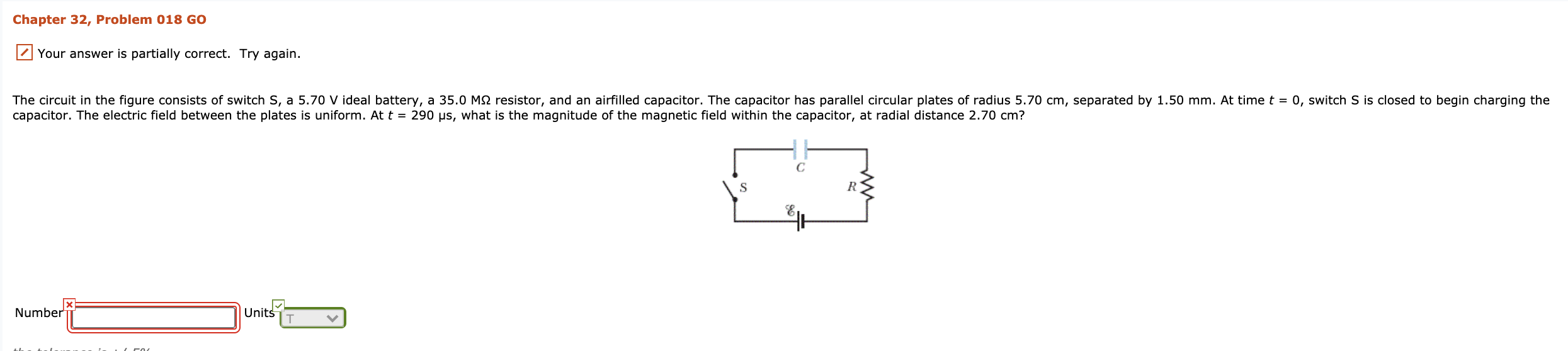 Solved Chapter 32, Problem 018 GO Your answer is partially | Chegg.com