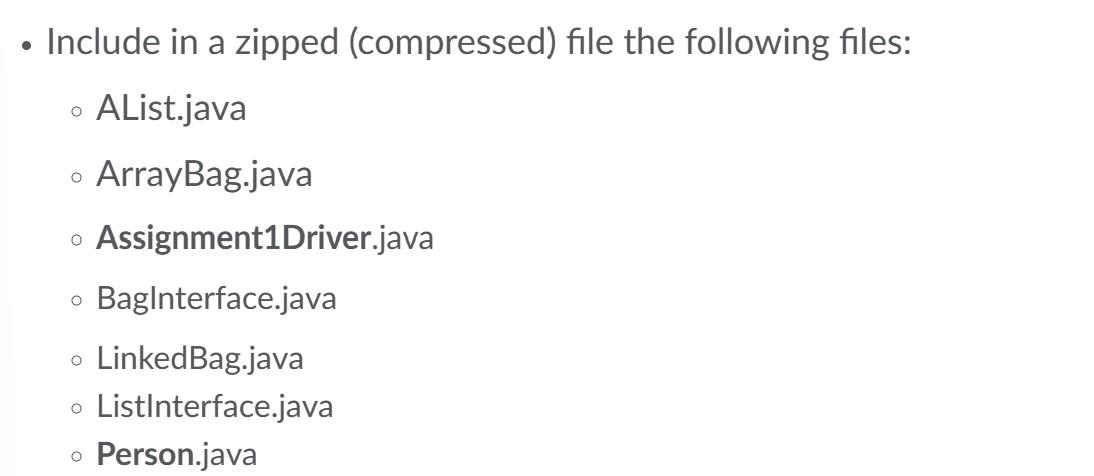 Solved - Include in a zipped (compressed) file the following | Chegg.com