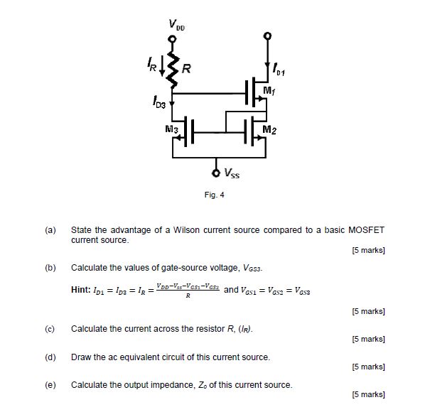 Solved QUESTION 4 (25 ﻿marks)The Figure below shows a Wilson | Chegg.com