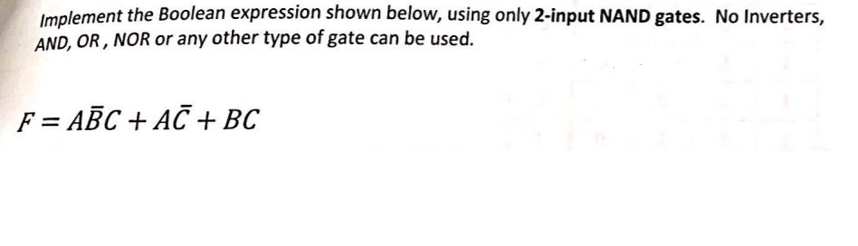 Solved what is the Boolean expression using ONLY 2-input | Chegg.com