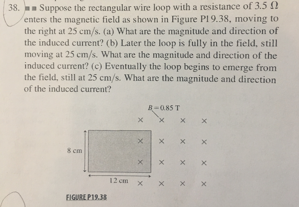 Solved 0 Suppose the rectangular wire loop with a resistance | Chegg.com