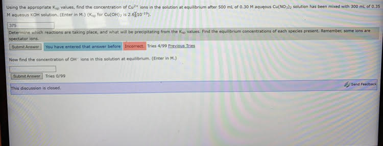 Solved Using the appropriate Ko values, find the | Chegg.com