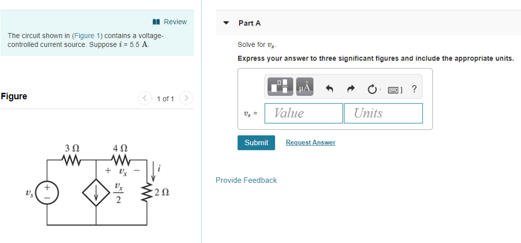Solved l Review PartA The circuit shown in (Figure 1) | Chegg.com Solved l Review PartA The circuit shown in (Figure 1) | Chegg.com