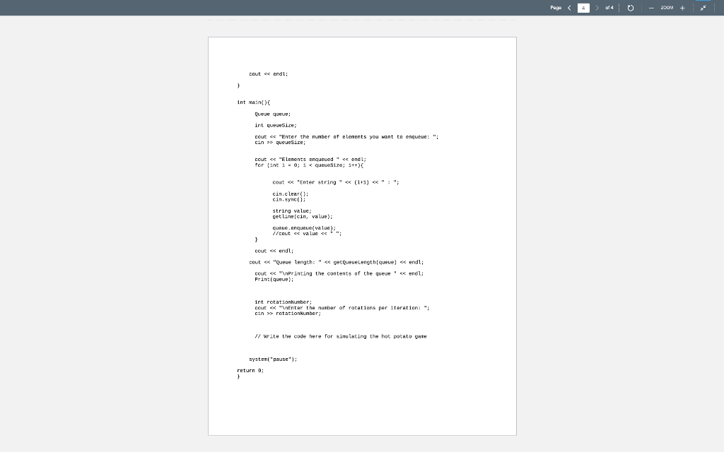 Solved Assignment 4 Programming Simulating The Hot Potato 5323