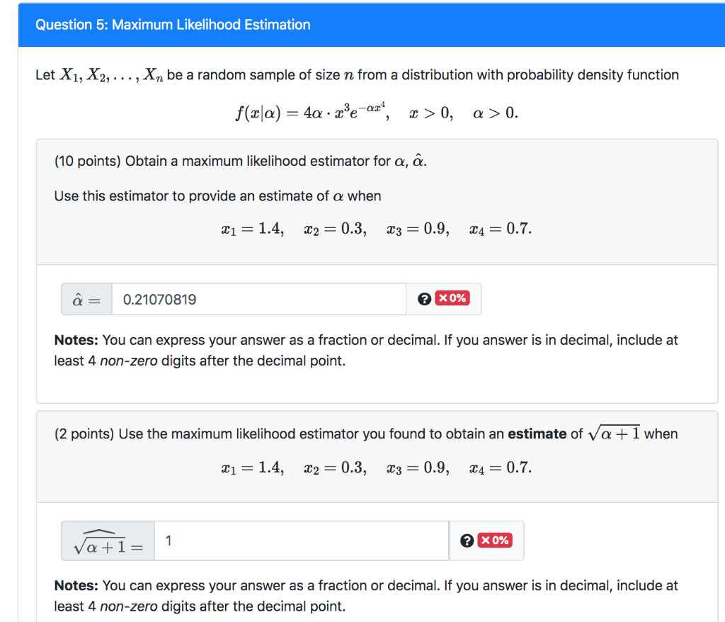 Solved Question 5 Maximum Likelihood Estimation Let X1 X2 