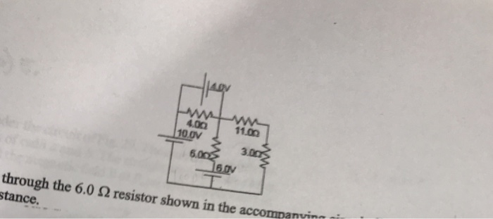 Solved What is the current through the 6 ohm resistor all | Chegg.com