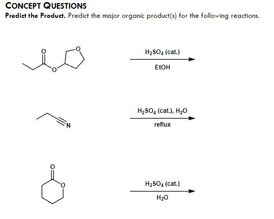 Solved Predict the major organic product(s) ﻿for the | Chegg.com