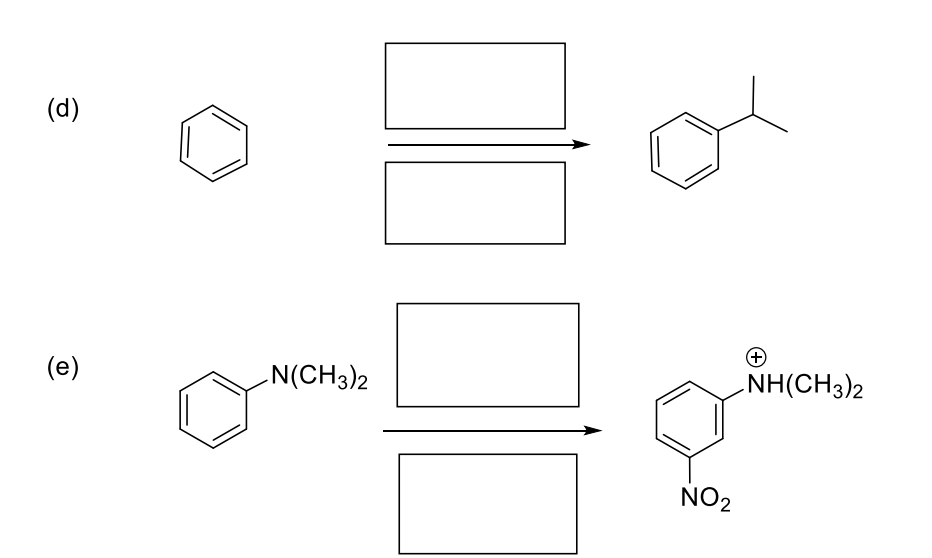 Solved (d) (e) N(CH3)2 NH(CH3)2 NO2 | Chegg.com