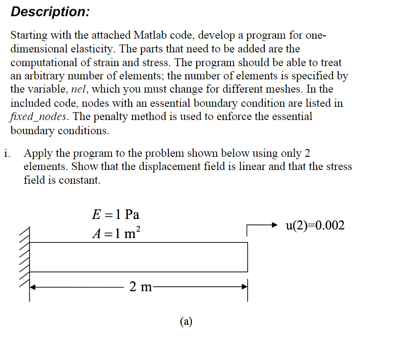 Please help to add the parts for computing strain and | Chegg.com
