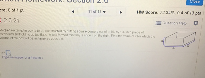 Solved An open rectangular box is to be constructed by | Chegg.com