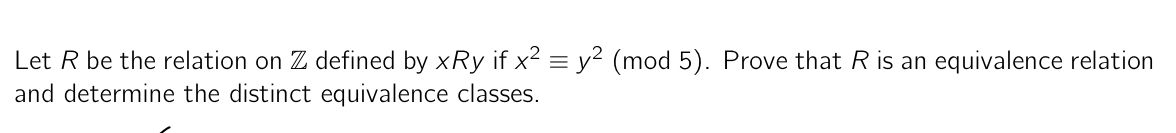 Solved Let R ﻿be the relation on Z ﻿defined by xRy ﻿if | Chegg.com