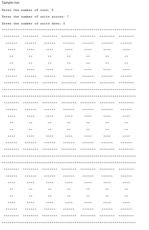 Write a program using the following method to print a | Chegg.com