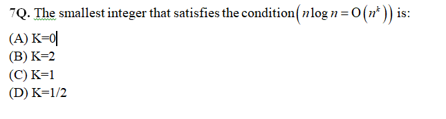 Solved 7Q. The smallest integer that satisfies the | Chegg.com