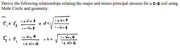 Solved Derive the following relationships relating the major | Chegg.com
