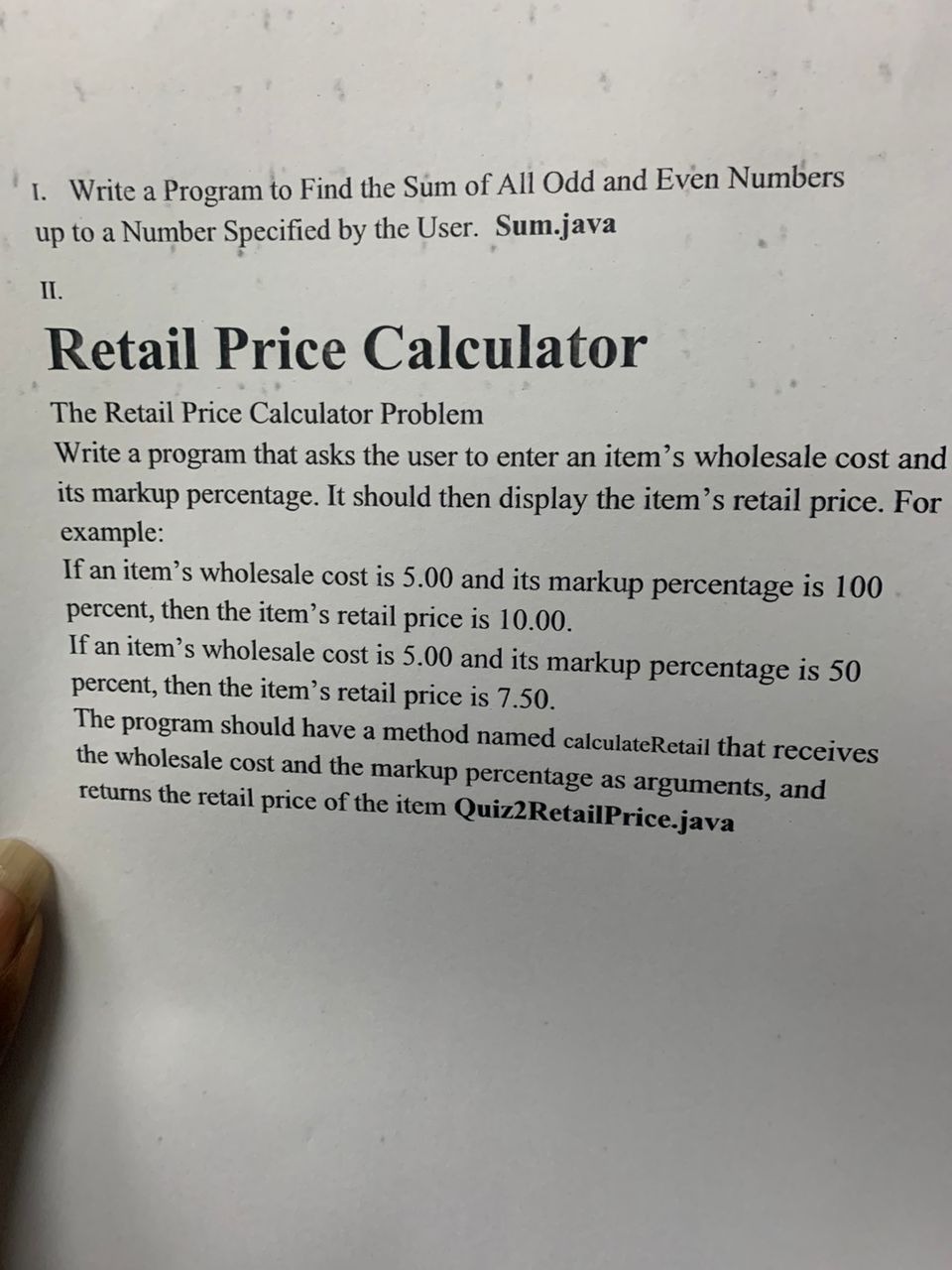Solved I. Write a Program to Find the Sum of All Odd and | Chegg.com