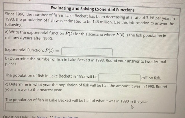 Solved Evaluating and Solving Exonential Functions Since | Chegg.com