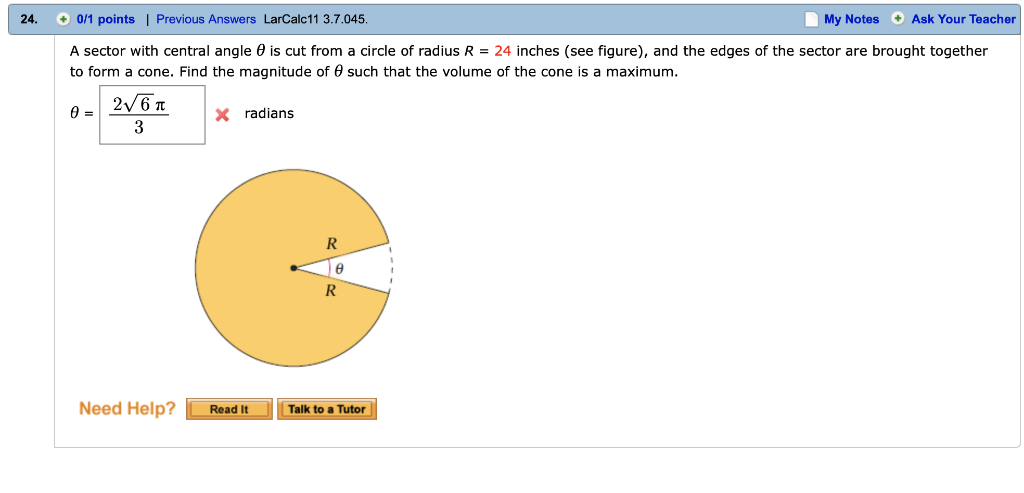 Solved 24. 0/1 points | Previous Answers LarCalc11 3.7.045 | Chegg.com Solved 24. 0/1 points | Previous Answers LarCalc11 3.7.045 | Chegg.com