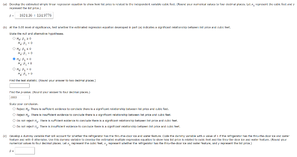 Solved represent the Ilst price.) γ˙− (b) At the 0.05 level | Chegg.com