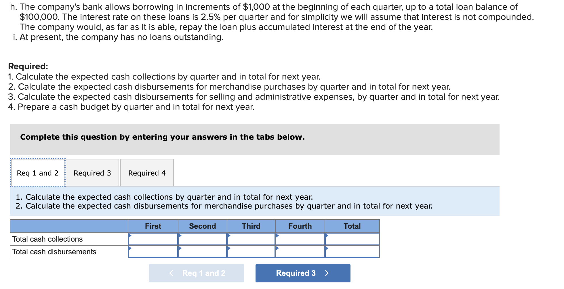 Solved Required: 1. Calculate the expected cash collections | Chegg.com