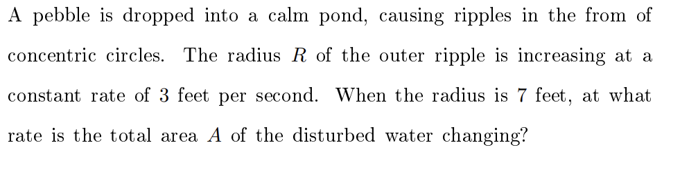 Solved A pebble is dropped into a calm pond, causing ripples | Chegg.com