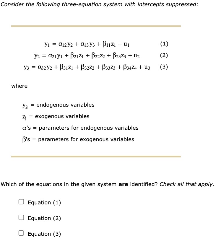 Solved For the following question, assume that unless | Chegg.com