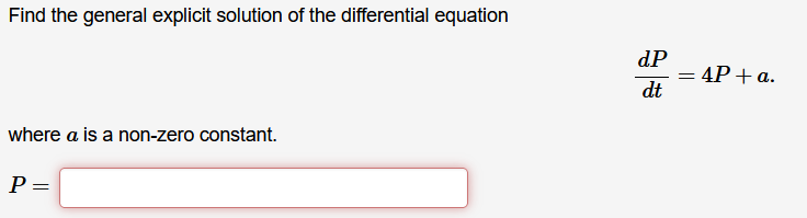 Solved Find the general explicit solution of the | Chegg.com