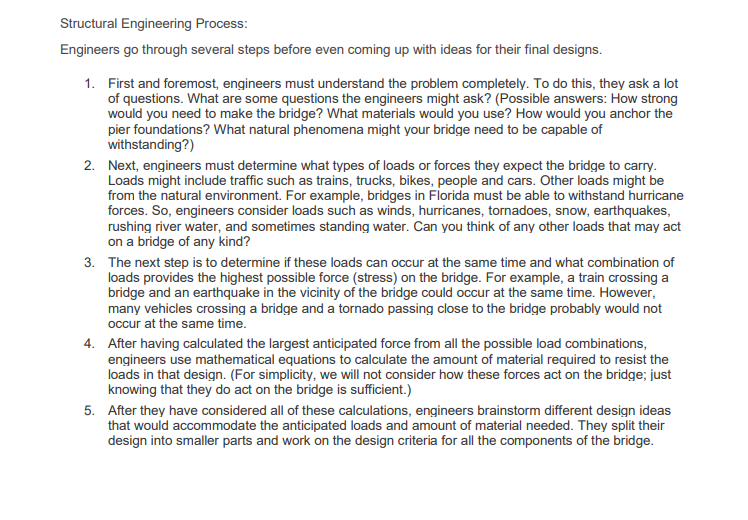 Structural Engineering Process: Engineers go through | Chegg.com