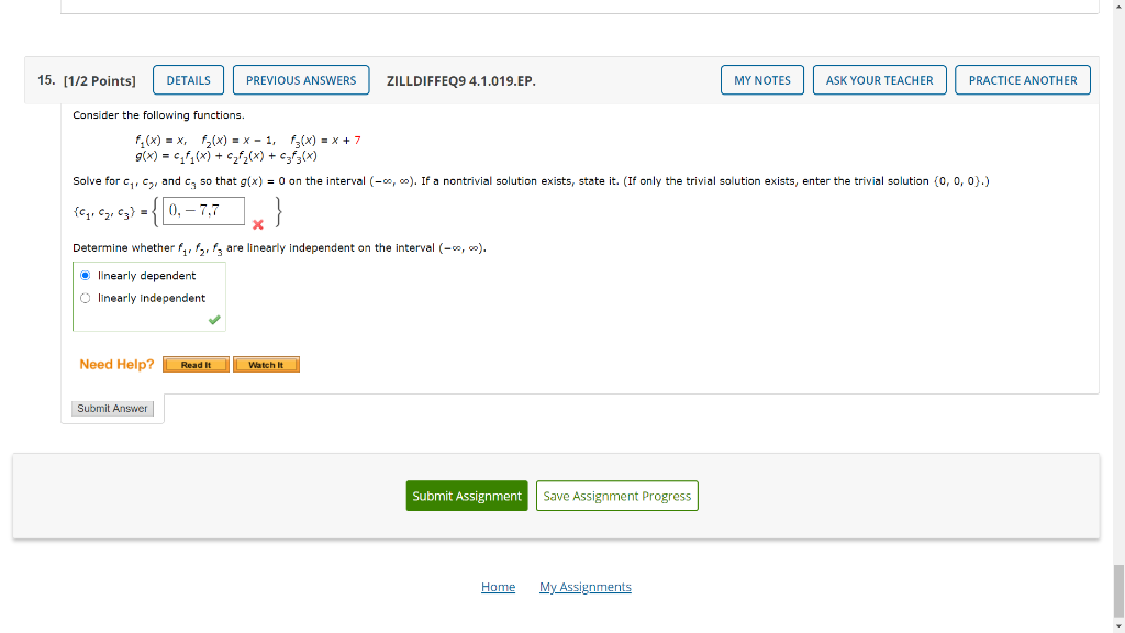 Solved 15. (1/2 points) DETAILS PREVIOUS ANSWERS ZILLDIFFEQ9 | Chegg.com