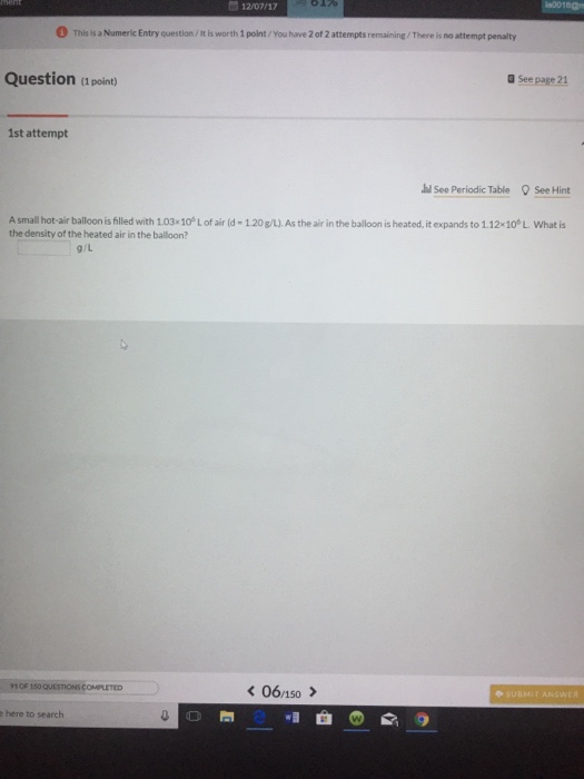 Solved 12。7/17 This is a Numeric Entry question/ It is worth | Chegg.com