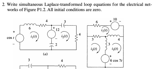 Solved 2. Write simultaneous Laplace-transformed loop | Chegg.com