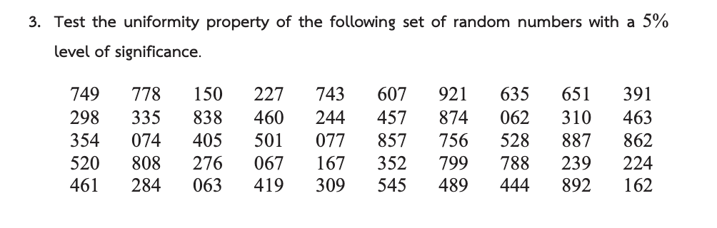 Solved Test the uniformity property of the following set of | Chegg.com