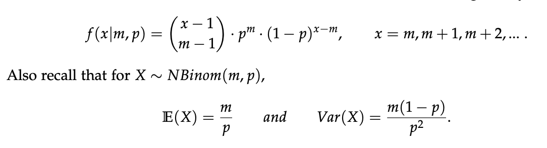 Solved We consider here the Negative Binomial Distribution | Chegg.com