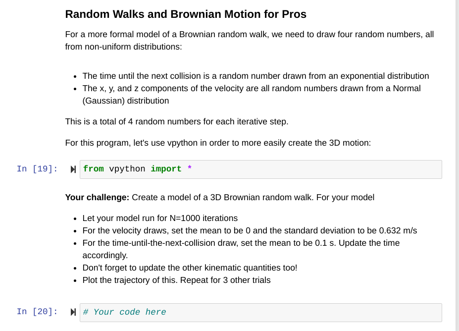 Random Walks and Brownian Motion for Pros For a more | Chegg.com