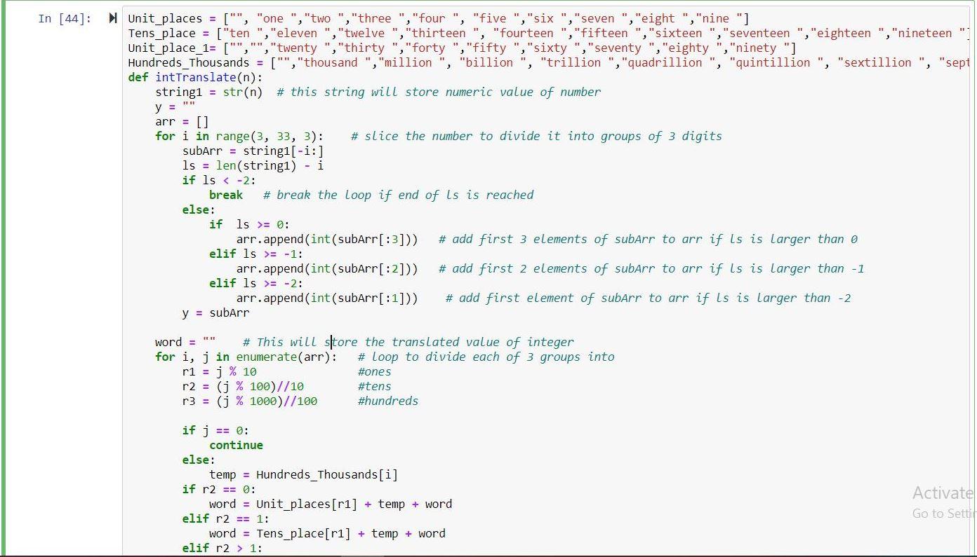 Solved elif r2 > 1: word = Unit_place_1[r2] + | Chegg.com
