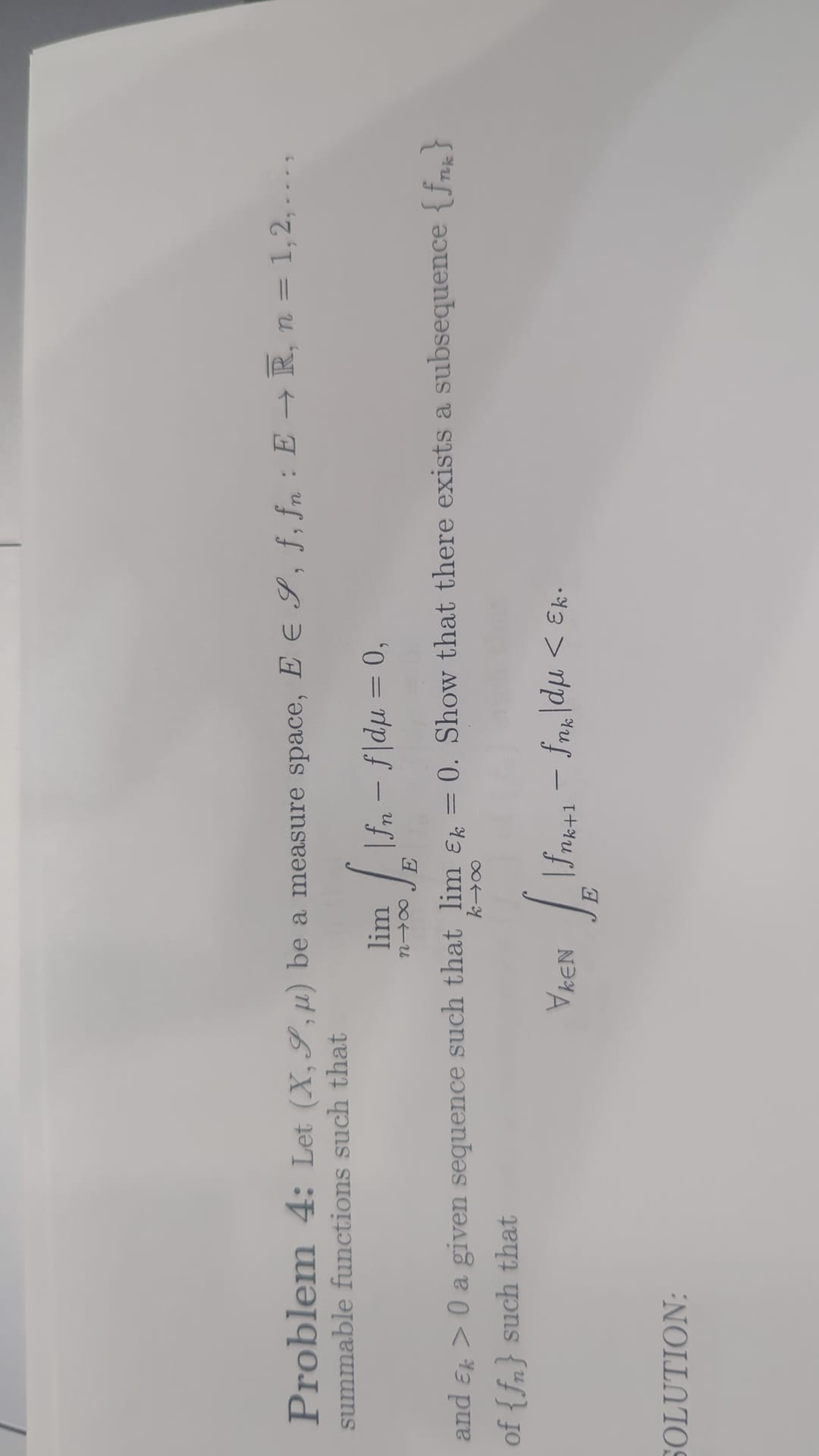 Solved Problem 4 Let Xsμ Be A Measure Space 9210